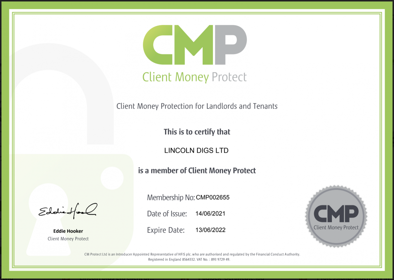 Client Money Protection - Lincoln Digs